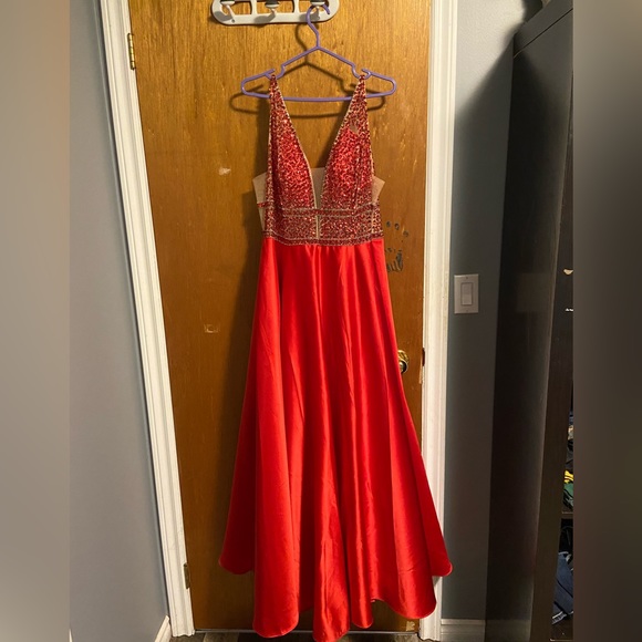 JJs House | Dresses | Red Sequin Prom Dress | Poshmark